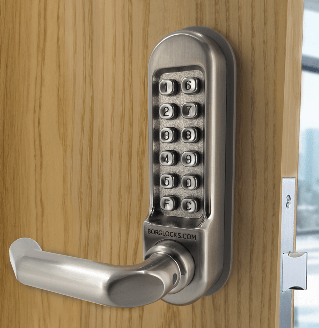 BL5003 - Medium/heavy duty, round bar handle keypad with 60mm backset ...