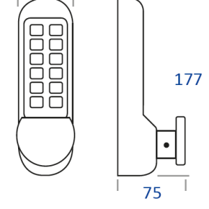 BL5100 Marine Grade Knob Turn Keypad