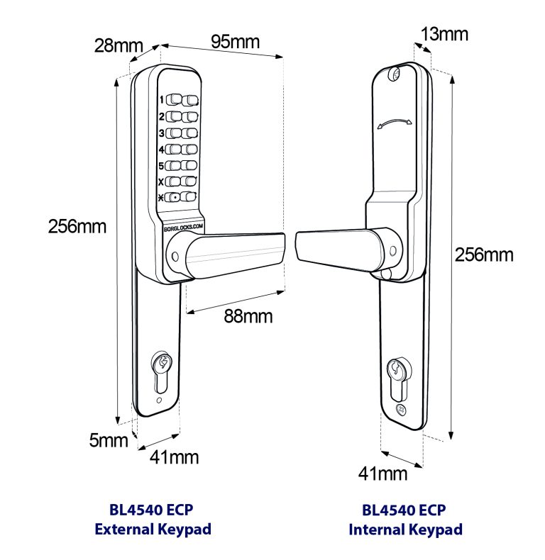 BL4500 ECP Keypad Gate Lock | Heavy Duty Gate Locks | Borg