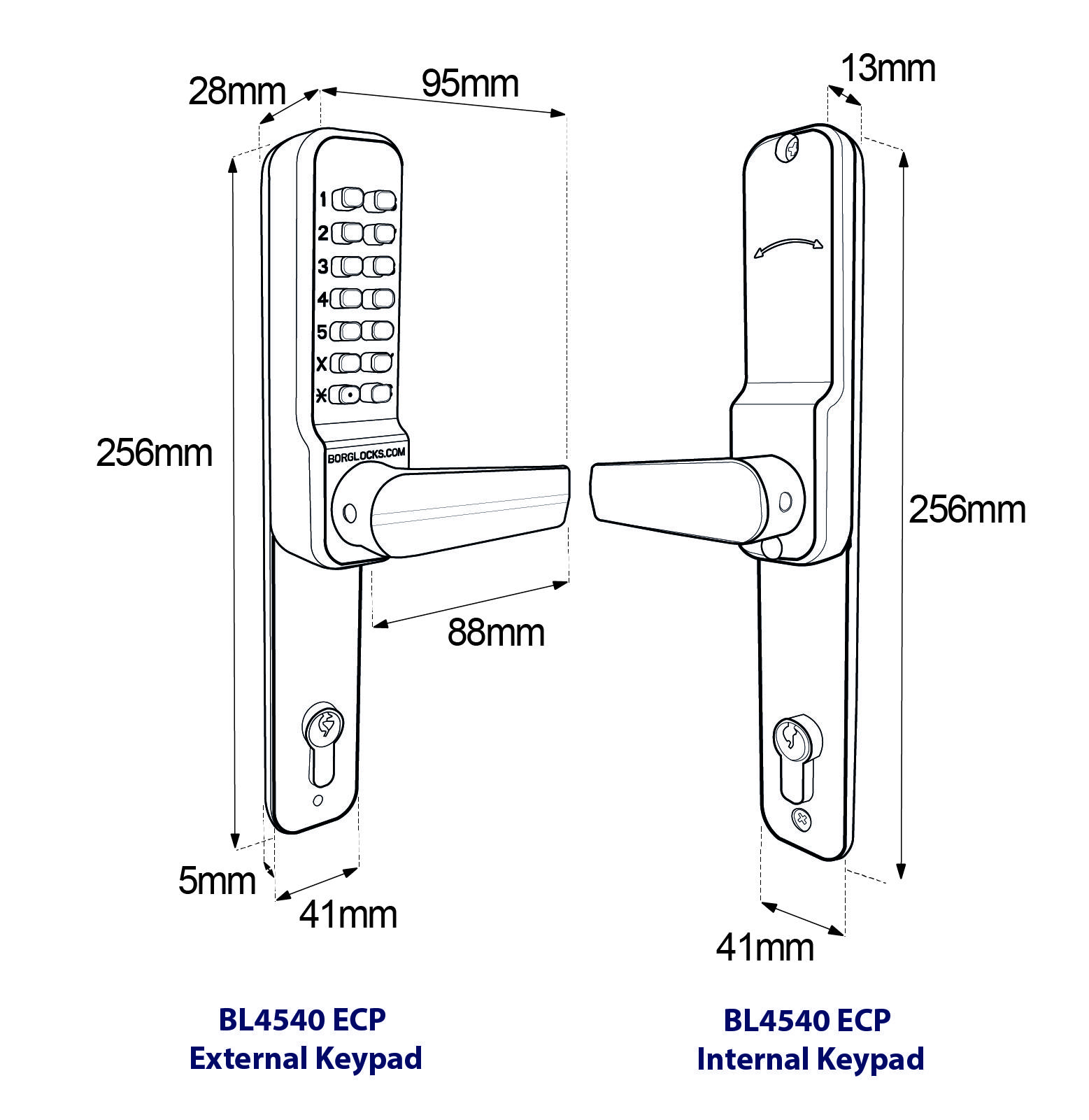 BL4500 ECP Keypad Gate Lock | Heavy Duty Gate Locks | Borg